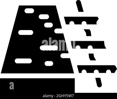 reinforced concrete floor glyph icon vector. reinforced concrete floor ...