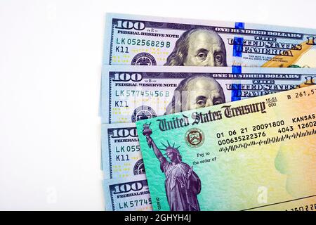 US Government Stimulus Check Stock Photo - Alamy