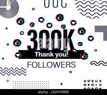 Thank you 300 followers social media post floral wreath romantic bloom ...