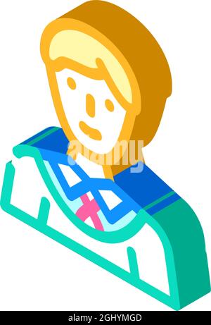 diligent family man isometric icon vector. diligent family man sign ...