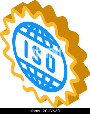 iso standard isometric icon vector. iso standard sign. isolated symbol ...