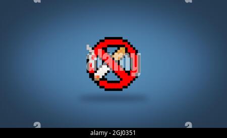 Pixel 8 bit gaming cigarette wallpaper - high res 4k background Stock ...