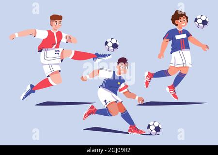 A cartoon illustration of a muscular football player flexing Stock ...