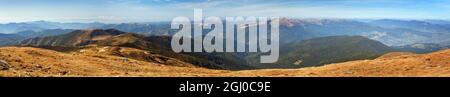 Panoramic view of Mount Hoverla or Goverla, Ukraine Carpathian ...