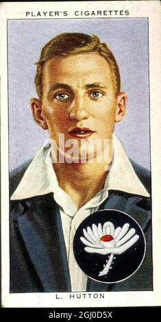 Cricket, Yorkshire. Len Hutton, Yorkshire Stock Photo - Alamy