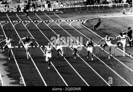Britains David Hemery (402) out in front as he streaks to a new World ...