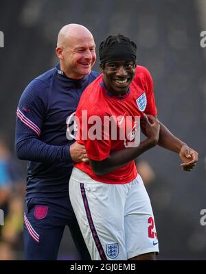 England U21 manager Lee Carsley in the stands ahead of the Premier ...