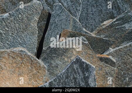 Silver colored quartzite flagstone Stock Photo - Alamy