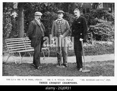 A Game of Croquet, 1870 Stock Photo - Alamy