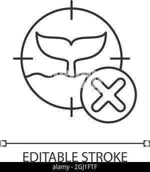 hunting ban line icon vector illustration Stock Vector Image & Art - Alamy