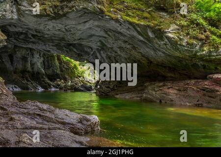 Alaska, Chichagof Island, Basket Bay. Scenic of Basket Creek. Credit as ...