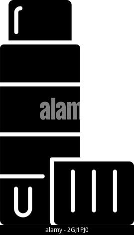 Glue tube glyph icon. Symbol of repairing and glueing. Workshop ...