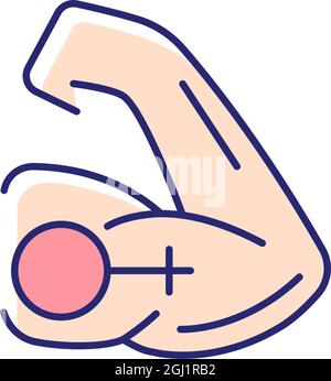 Mental strength RGB color icon Stock Vector Image & Art - Alamy