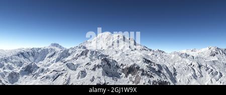 Mountain panorama with snow-capped mountains Stock Photo - Alamy