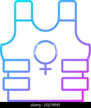 Women rights movement gradient linear vector icons set Stock Vector ...