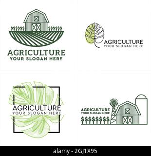 wheat plantation logo and symbol Stock Vector Image & Art - Alamy