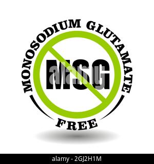 No added Monosodium Glutamate (MSG) and MSG Free food labels Stock ...