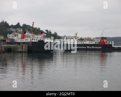 Caledonian Macbrayne ferries operating in the Scottish Hebridean island ...