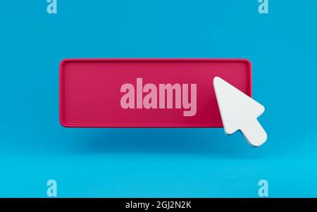 Empty Button with Mouse Cursor Isolated Stock Photo - Alamy