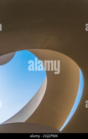 Conceptual monument made in form of geometrical shapes Stock Photo - Alamy