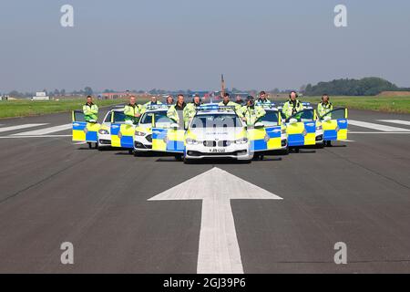 West Yorkshire Police Driver Training unit at Leeds East Airport while ...