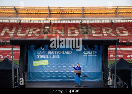 Nuremberg, Germany. 08th Sep, 2021. Markus Söder, CSU party leader and ...