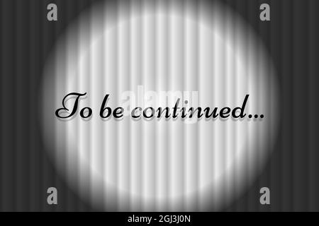 The End text on closed white silky luxury theater curtain background ...