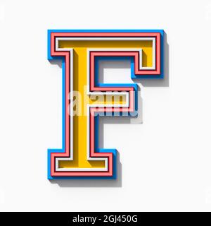 Slab serif colorful outlined font with shadows Number 5 FIVE 3D ...