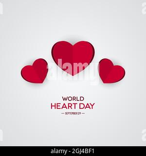 World Heart Day Banner Design illustration Stock Vector Image & Art - Alamy