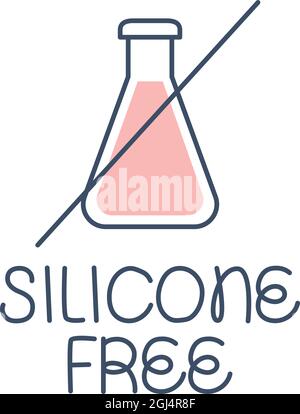 Silicone free icon design illustration, Best Silicone free sign, symbol ...