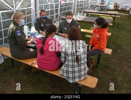 U.S. Air Force Col. Taylor Ferrell, 18th Operations Group commander and ...