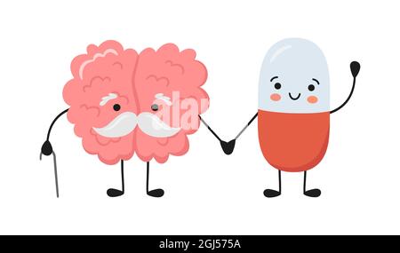 Cute Kawaii Pill And Capsule Characters For Healthcare Medicine ...