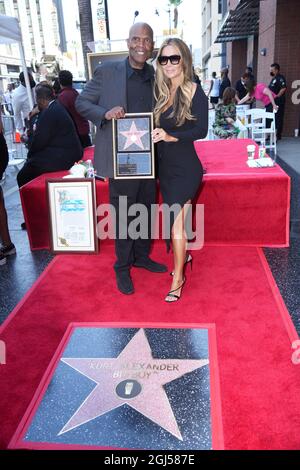Radio personality Kurt Alexander aka Big Boy (center) poses with George ...