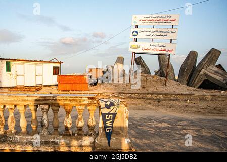 Egypt, The Nile Delta, Ras el-Bar, confluence of Damietta Branch of ...
