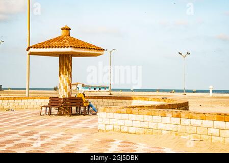 Egypt, The Nile Delta, Ras el-Bar, Damietta Branch of Nile River ...