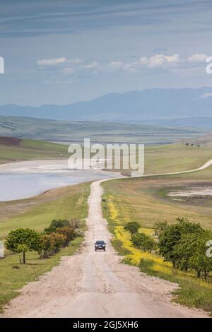 Georgia, Udabno country road Stock Photo - Alamy