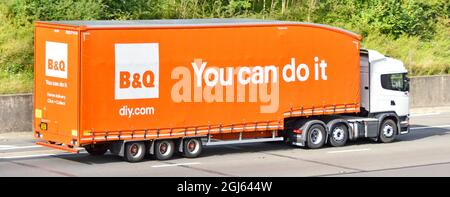 Side view of a white hgv supply chain juggernaut lorry truck ...