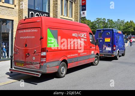 Parcel Force Mercedes Sprinter Delivery Van Stock Photo - Alamy