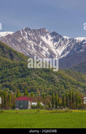 Azerbaijan, Ismayili, view of the Caucasus Mountains Stock Photo - Alamy