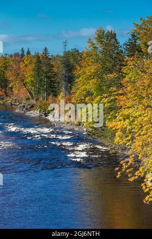 Margaree River, Margaree Centre, Cape Breton, Nova Scotia, Canada Stock ...