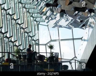 Harpa, the new concert hall. Reykjavik, the capital of Iceland during ...