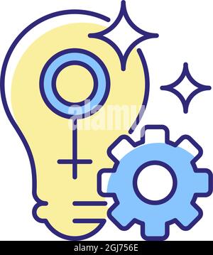 Fulfill female potential RGB color icon Stock Vector Image & Art - Alamy