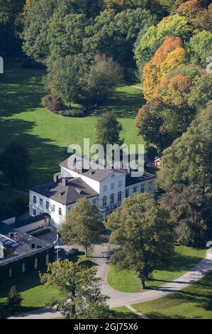 An aerial view over Haga palace in Stockholm, Sweden, October 2, 2011 ...