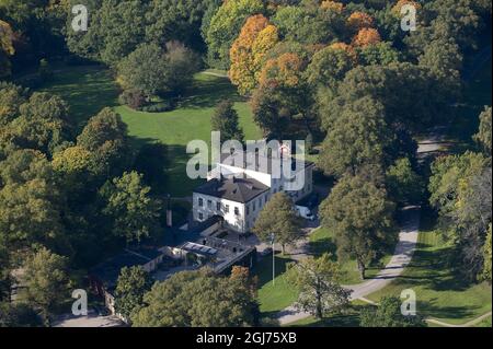 An aerial view over Haga palace in Stockholm, Sweden, October 2, 2011 ...