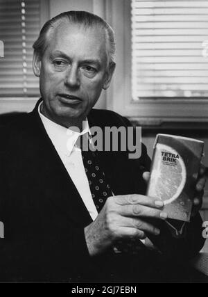 Business man and Investor Hans Rausing, former ceo of Tetra Pak 1954 ...