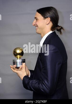 Zlatan Ibrahimovic is awarded The Golden Ball award, it was the first ...