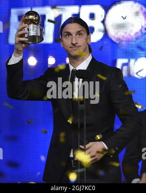 Zlatan Ibrahimovic is awarded The Golden Ball award, it was the first ...