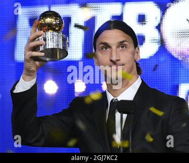 Zlatan Ibrahimovic is awarded The Golden Ball award, it was the first ...