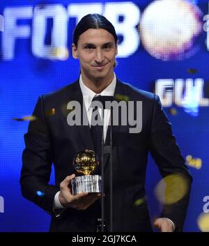 Zlatan Ibrahimovic is awarded The Golden Ball award, it was the first ...