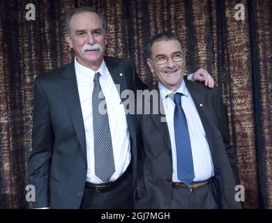 Nobel Laureates in Physics for 2012, David Wineland, left, from the US ...